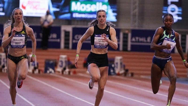 RTL - World Athletics: Patrizia van der Weken gëtt 6. bei de 60 Meter